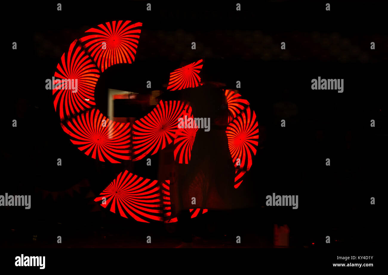 Red light show with lasers at different events Stock Photo - Alamy