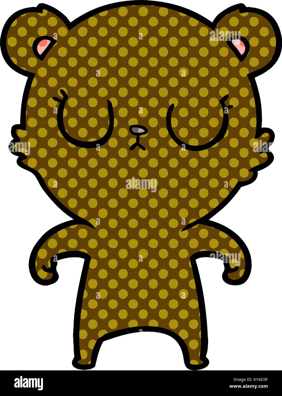 peaceful cartoon bear Stock Vector Image & Art - Alamy