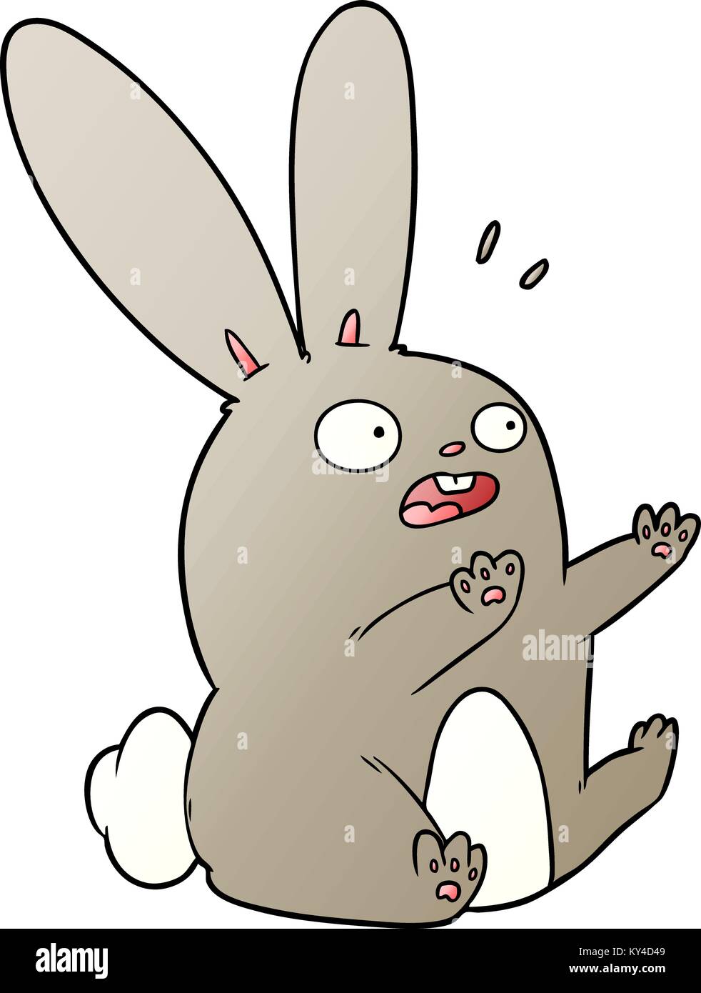 cartoon startled rabbit Stock Vector Image & Art - Alamy