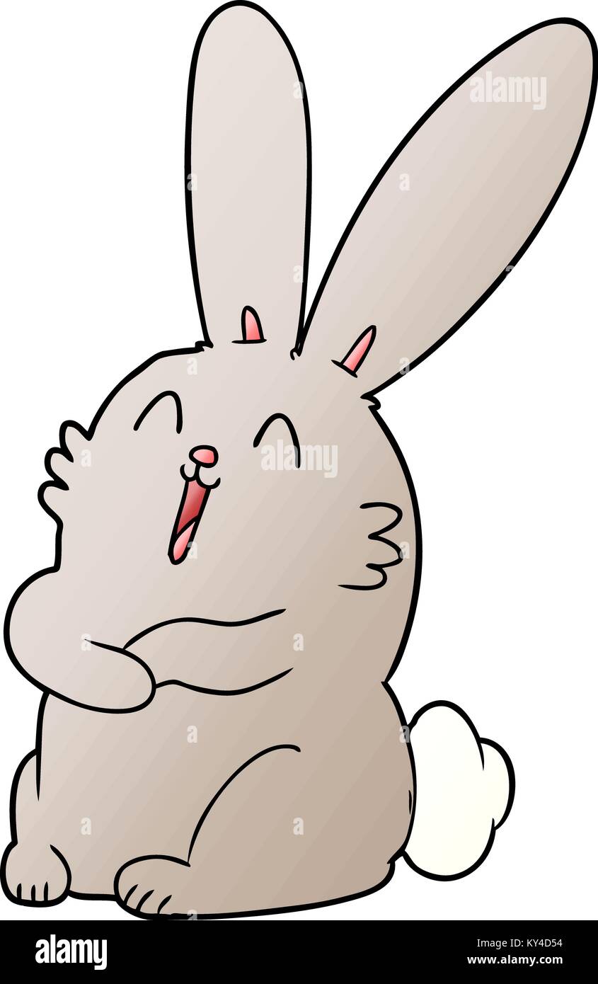 cartoon laughing bunny rabbit Stock Vector Image & Art - Alamy