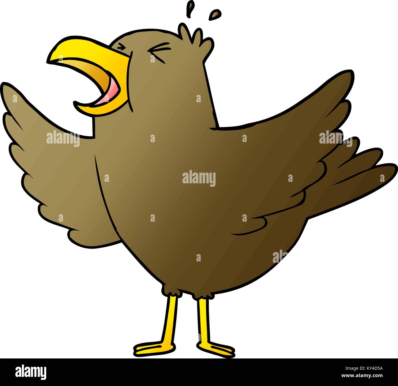 cartoon bird squawking Stock Vector Image & Art - Alamy