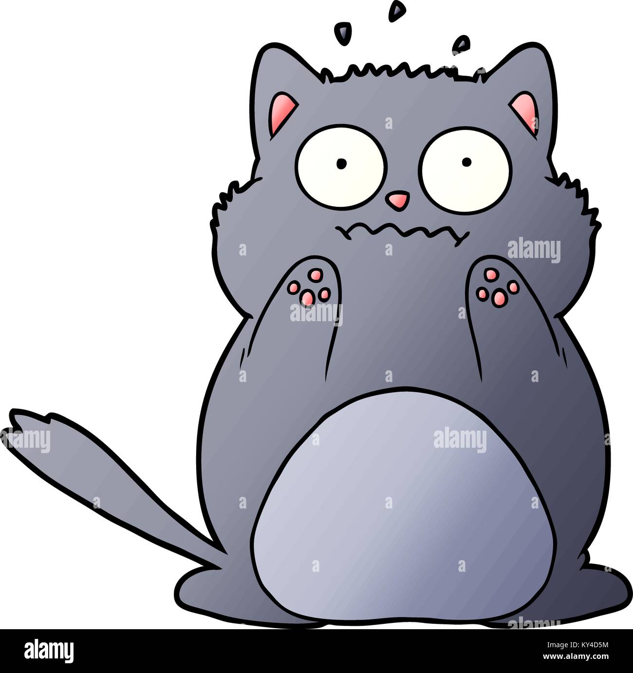 cartoon worried cat Stock Vector Image & Art - Alamy