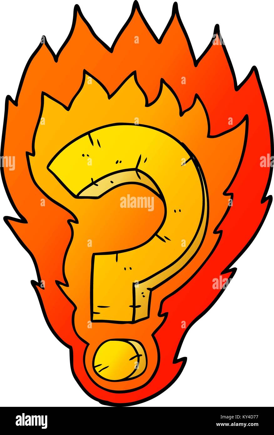 cartoon flaming question mark Stock Vector Image & Art - Alamy