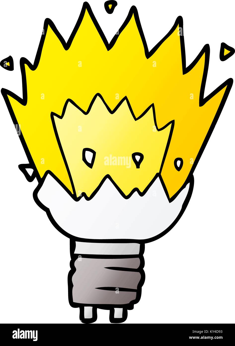 cartoon exploding light bulb Stock Vector Image & Art - Alamy