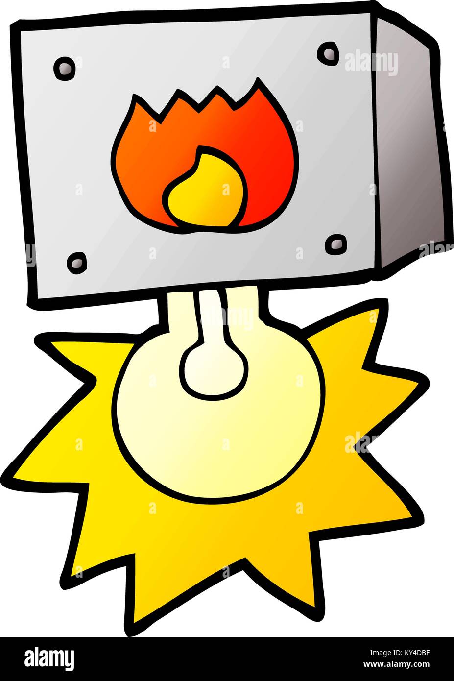 cartoon flashing fire warning light Stock Vector Image & Art - Alamy