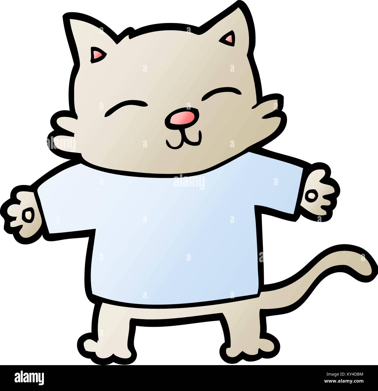 happy cartoon cat Stock Vector Image & Art - Alamy