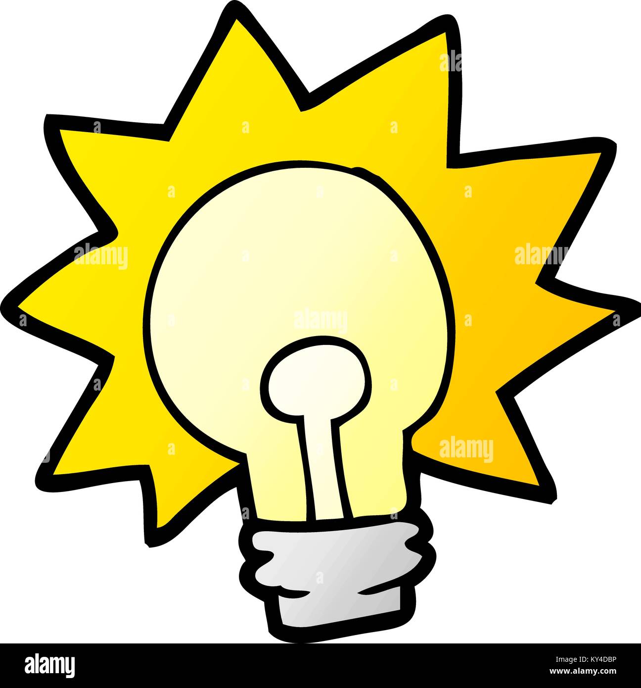 Cartoon Shining Light Bulb High Resolution Stock Photography and Images ...