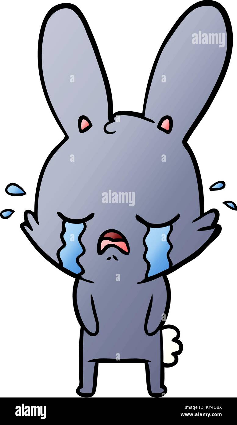 cute cartoon rabbit crying Stock Vector Image & Art - Alamy