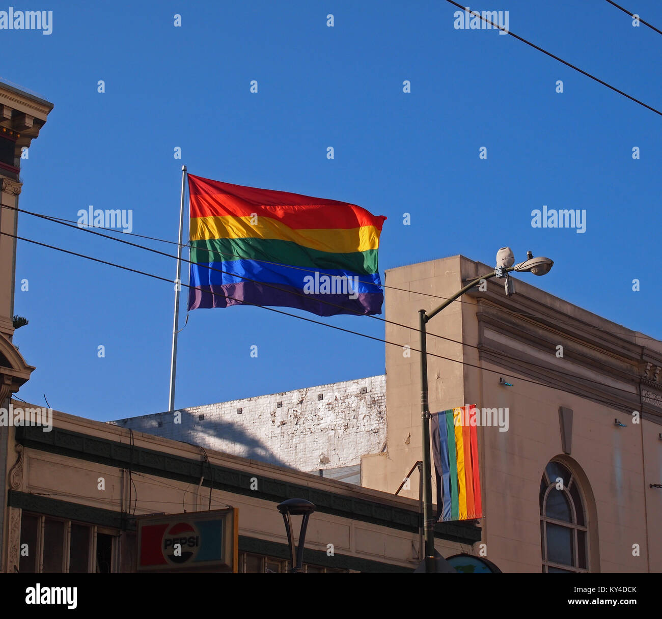 Rainbow flags castro san francisco hi-res stock photography and images ...