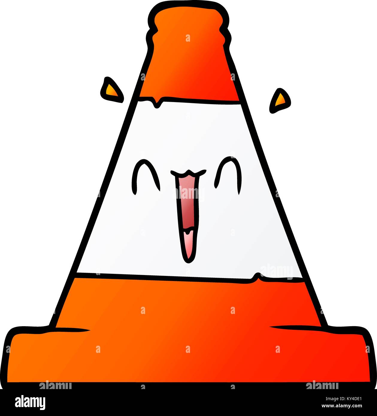 Traffic cone funny Stock Vector Images - Alamy