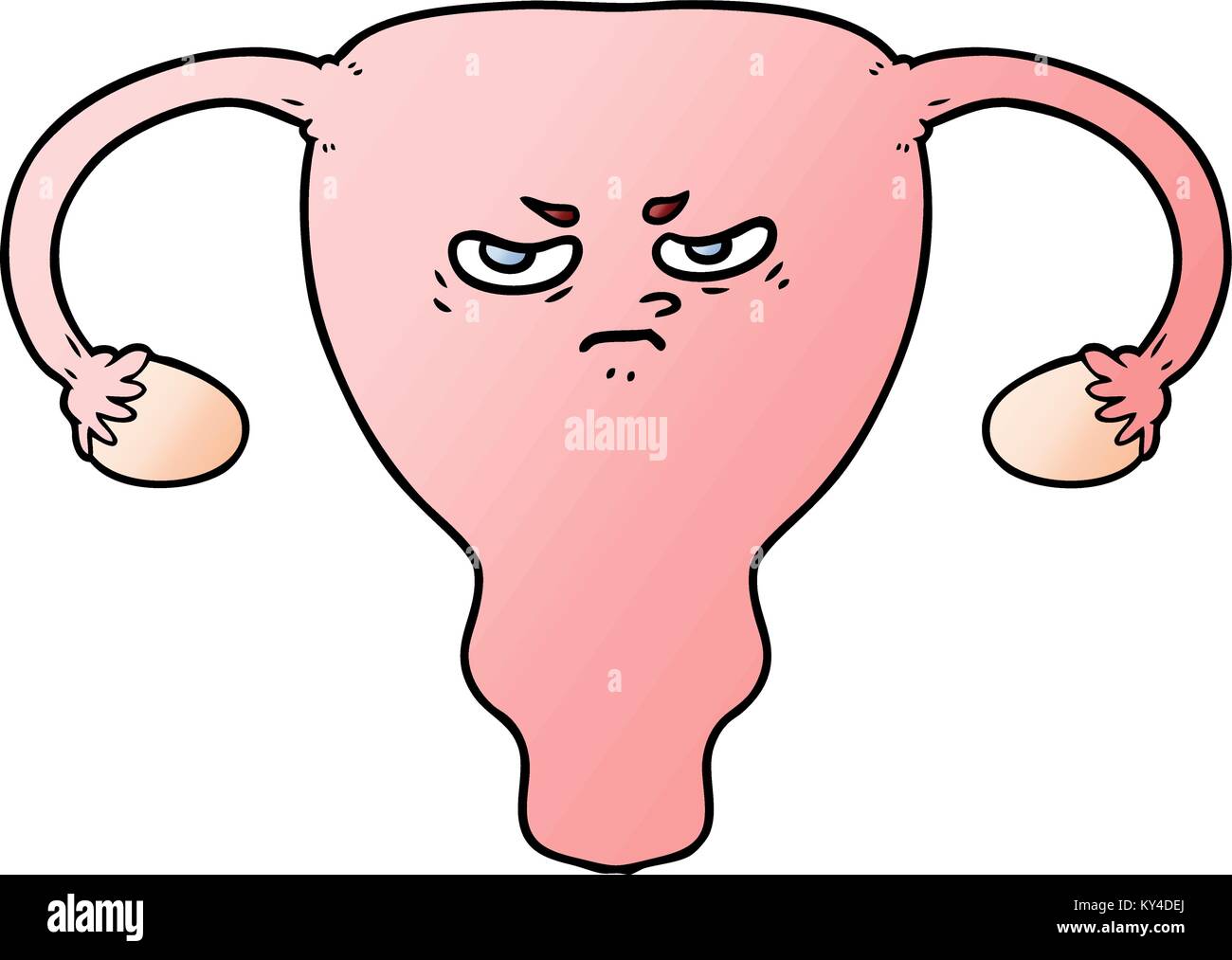 cartoon angry uterus Stock Vector Image & Art - Alamy