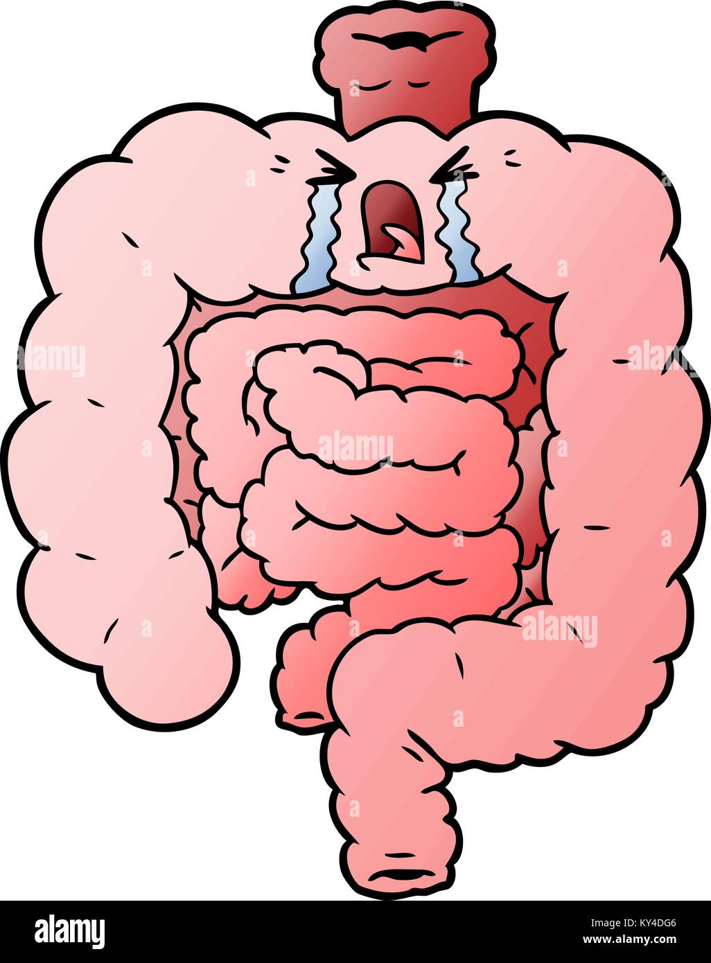 cartoon intestines crying Stock Vector Image & Art - Alamy