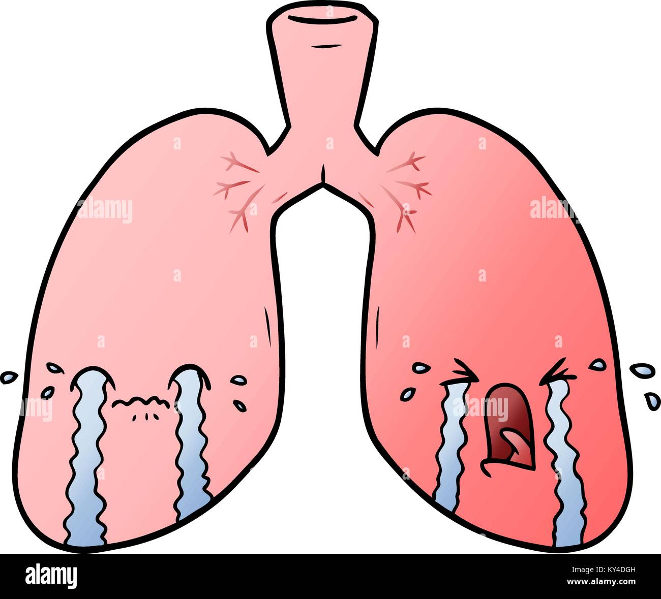 cartoon lungs crying Stock Vector Image & Art - Alamy