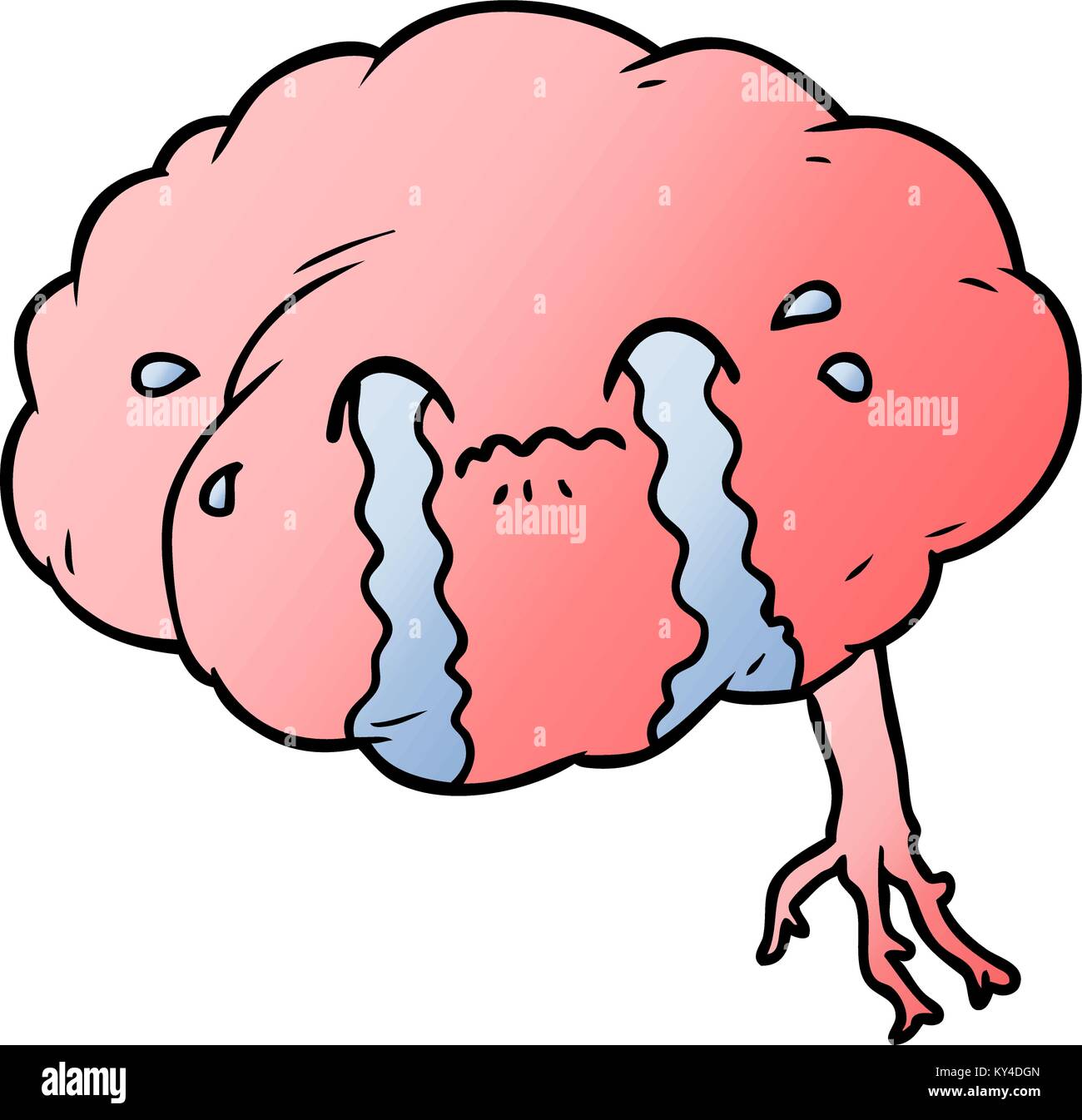 cartoon brain with headache Stock Vector Image & Art - Alamy
