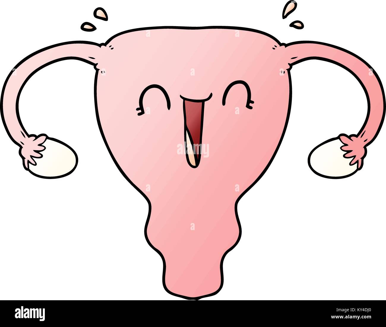 cartoon happy uterus Stock Vector Image & Art - Alamy