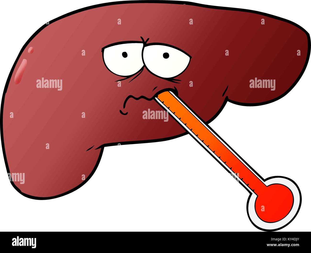 cartoon unhealthy liver Stock Vector Image & Art - Alamy