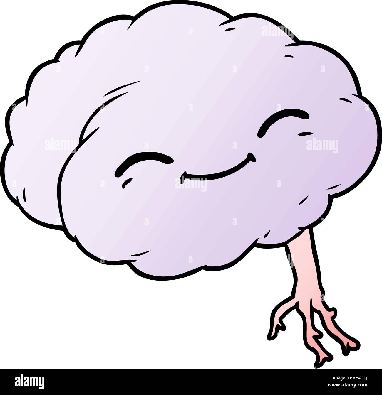 cartoon happy brain Stock Vector Image & Art - Alamy
