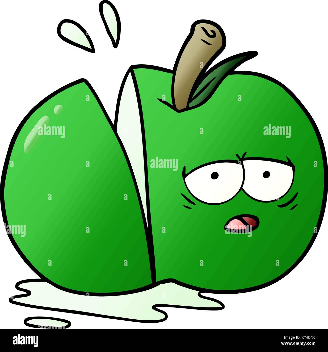 cartoon sliced apple Stock Vector Image & Art - Alamy
