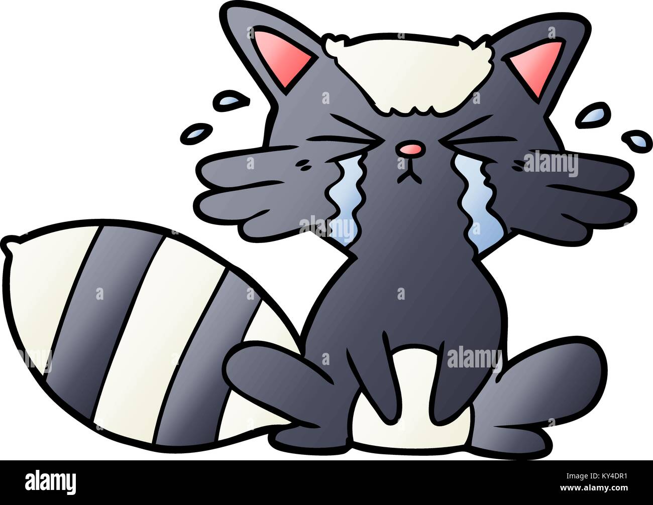 cartoon raccoon crying Stock Vector Image & Art - Alamy
