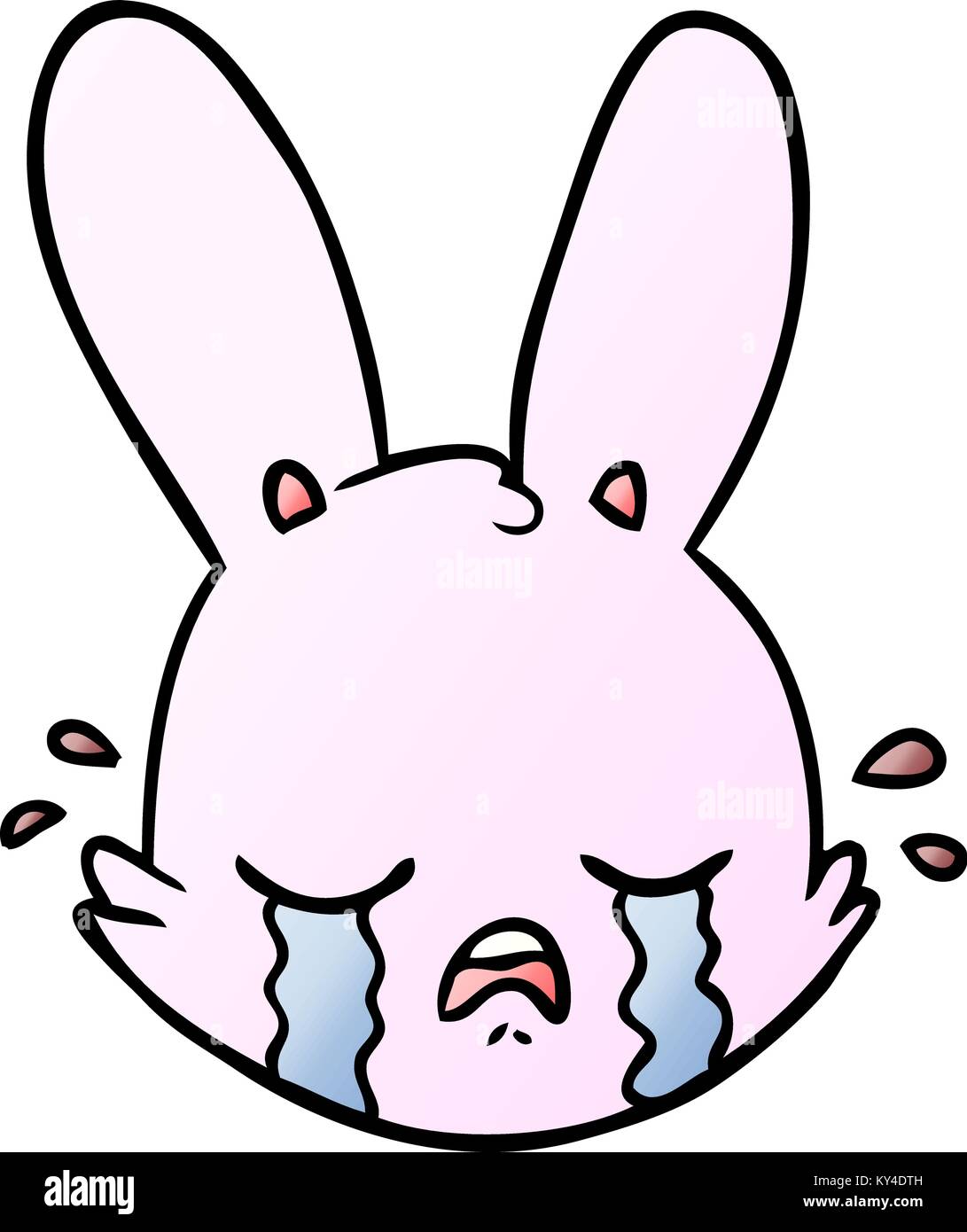 cartoon crying bunny face Stock Vector Image & Art - Alamy