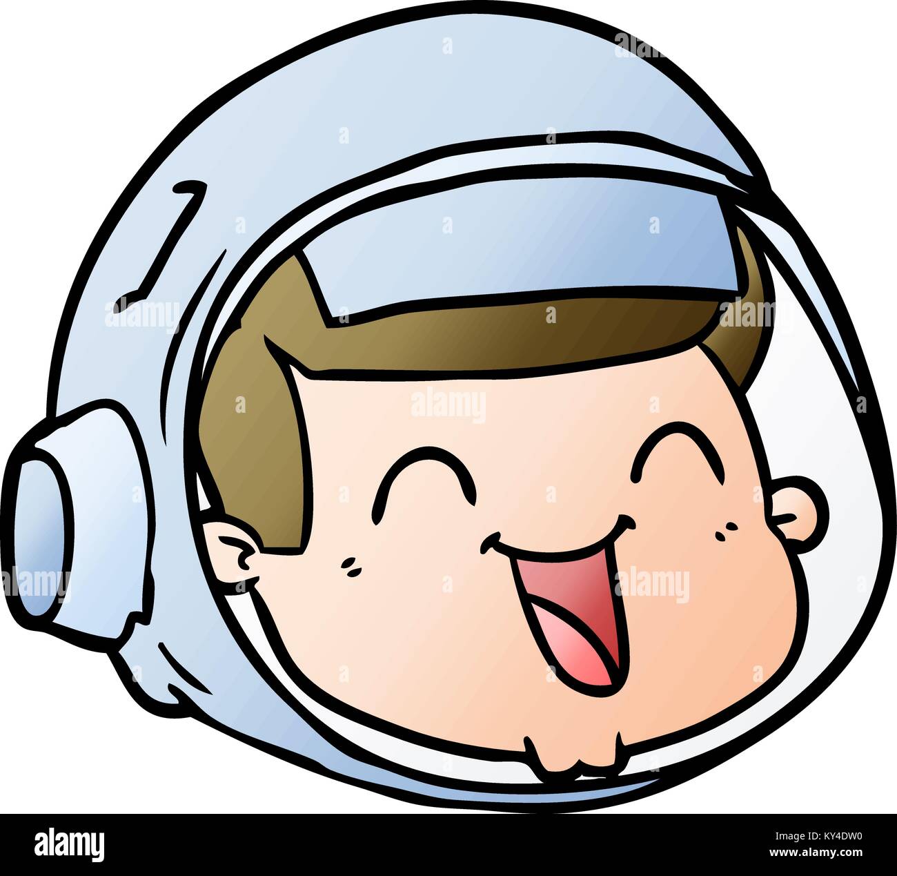 cartoon happy astronaut face Stock Vector Image & Art - Alamy