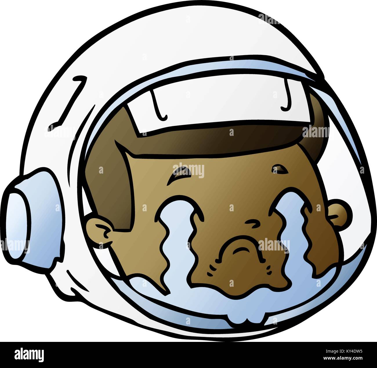 cartoon astronaut face crying Stock Vector Image & Art - Alamy