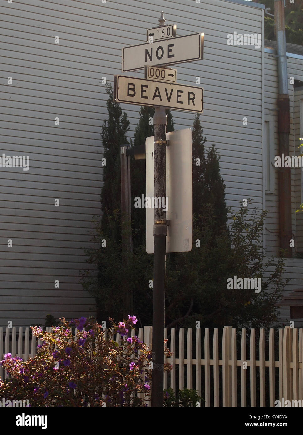 Noe and Beaver street signs, San Francisco Stock Photo - Alamy
