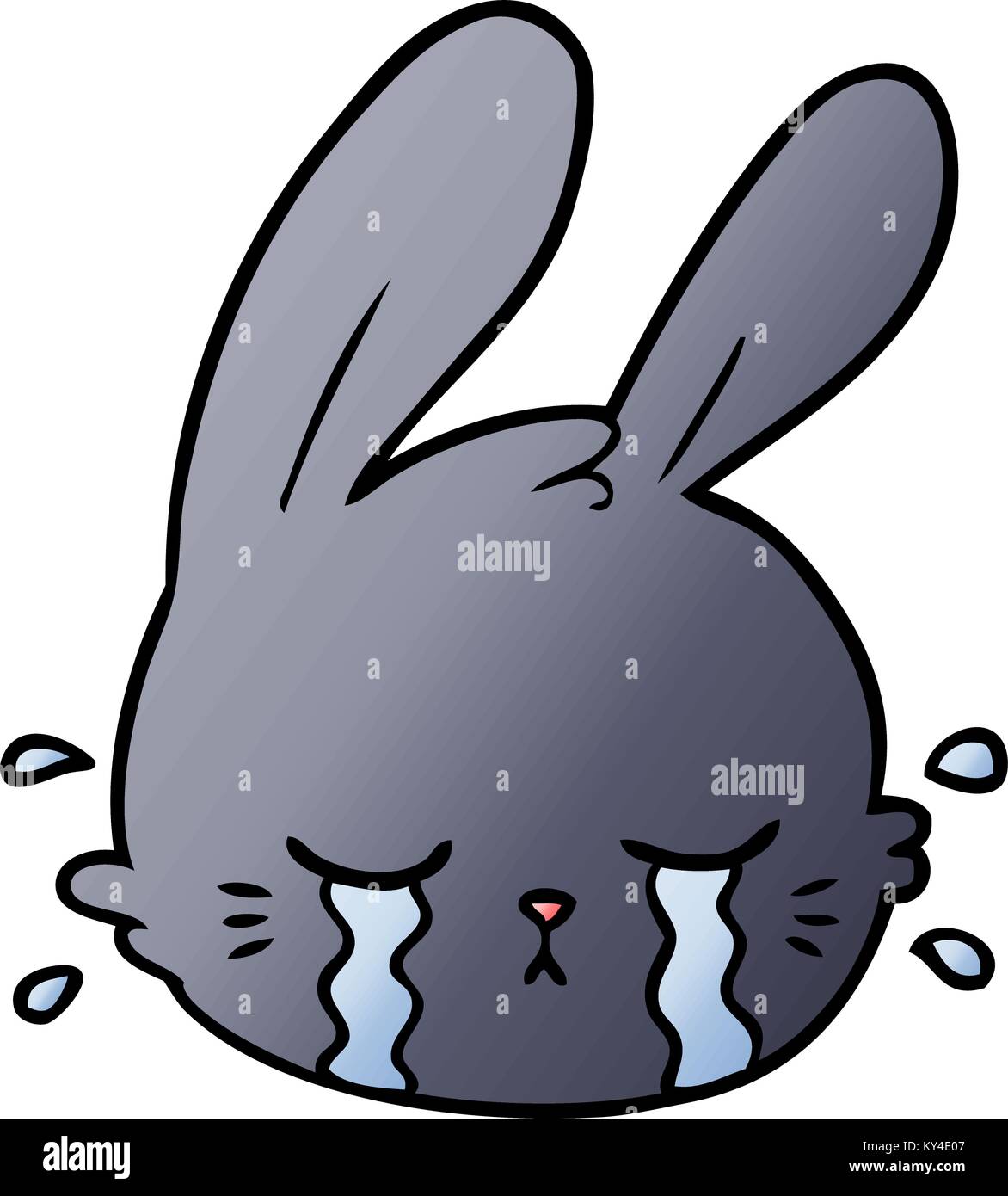 cartoon rabbit face crying Stock Vector Image & Art - Alamy