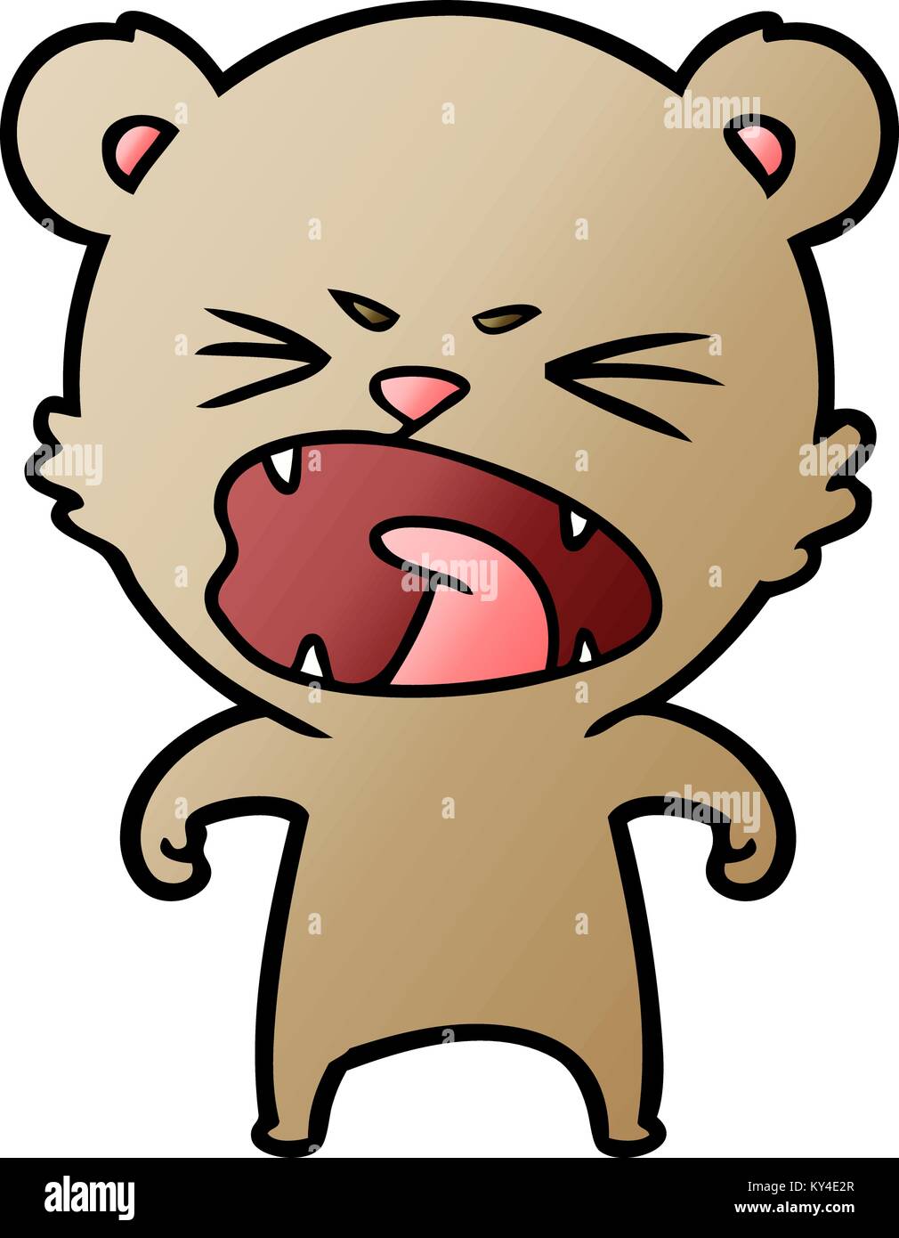 angry cartoon bear Stock Vector Image & Art - Alamy