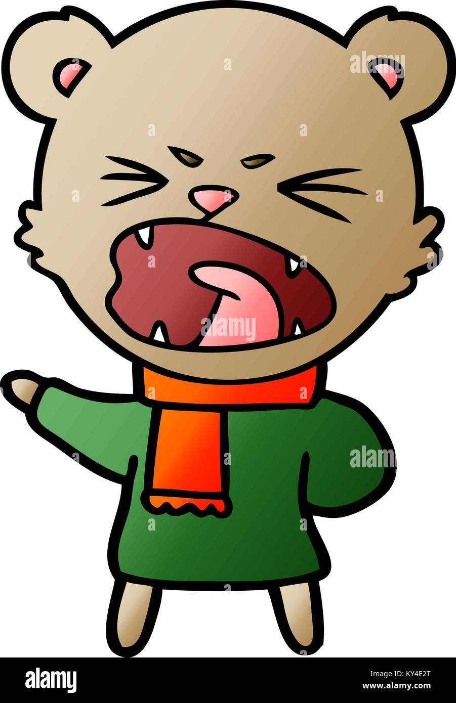 angry cartoon bear Stock Vector Image & Art - Alamy
