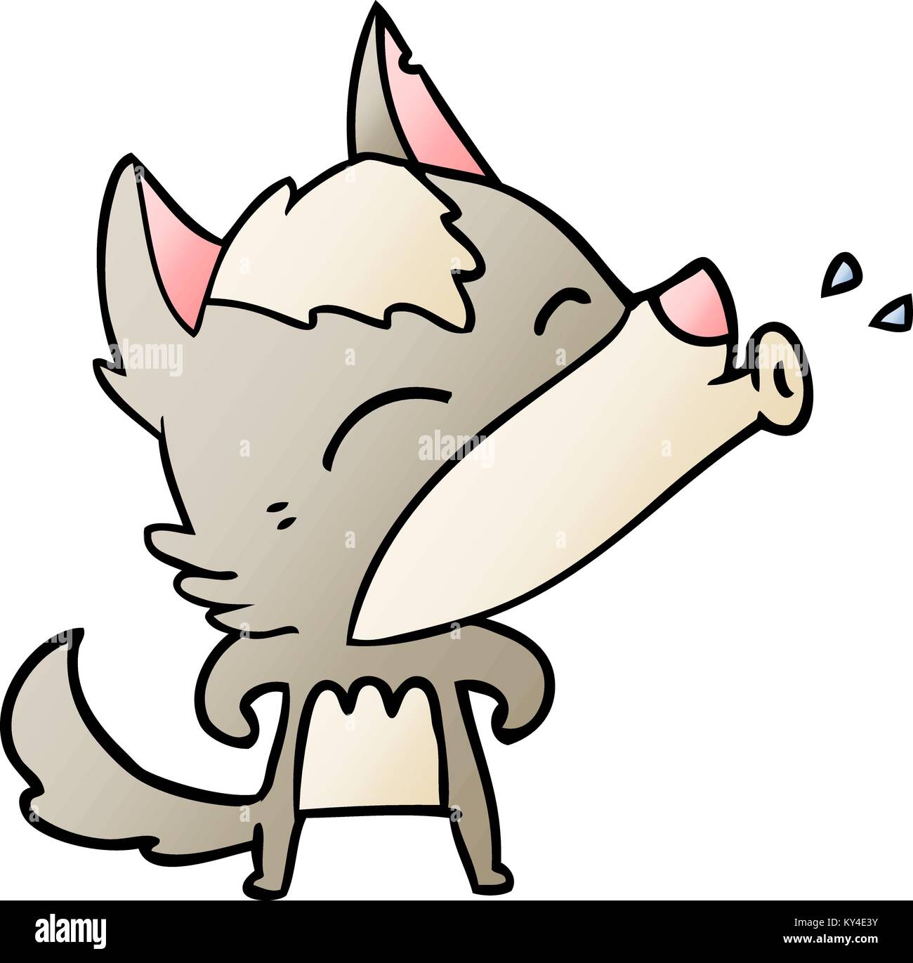 howling wolf cartoon Stock Vector Image & Art - Alamy