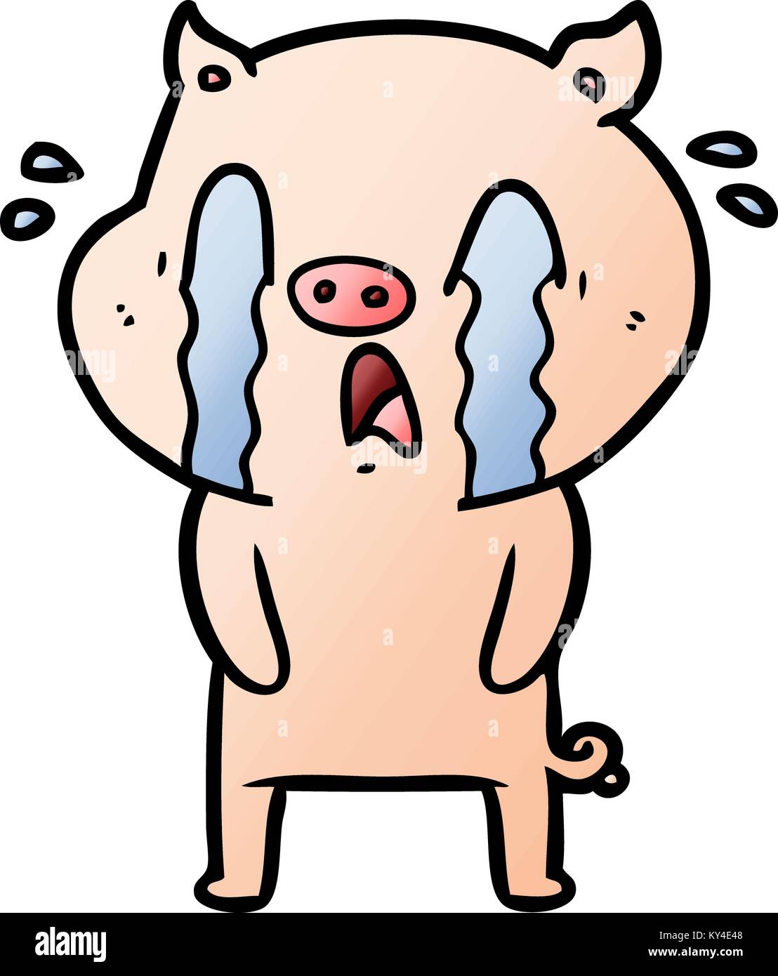 crying pig cartoon Stock Vector Image & Art - Alamy