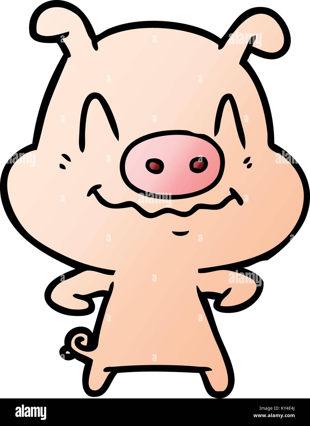 nervous cartoon pig Stock Vector Image & Art - Alamy