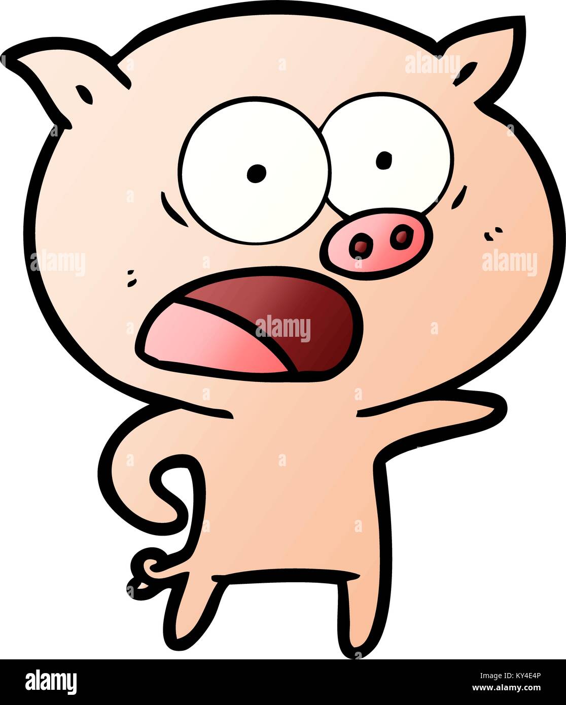 cartoon pig shouting Stock Vector Image & Art - Alamy
