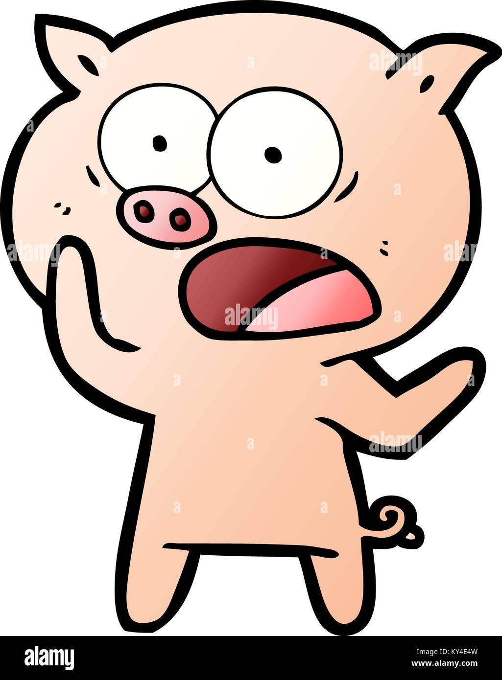 cartoon pig shouting Stock Vector Image & Art - Alamy