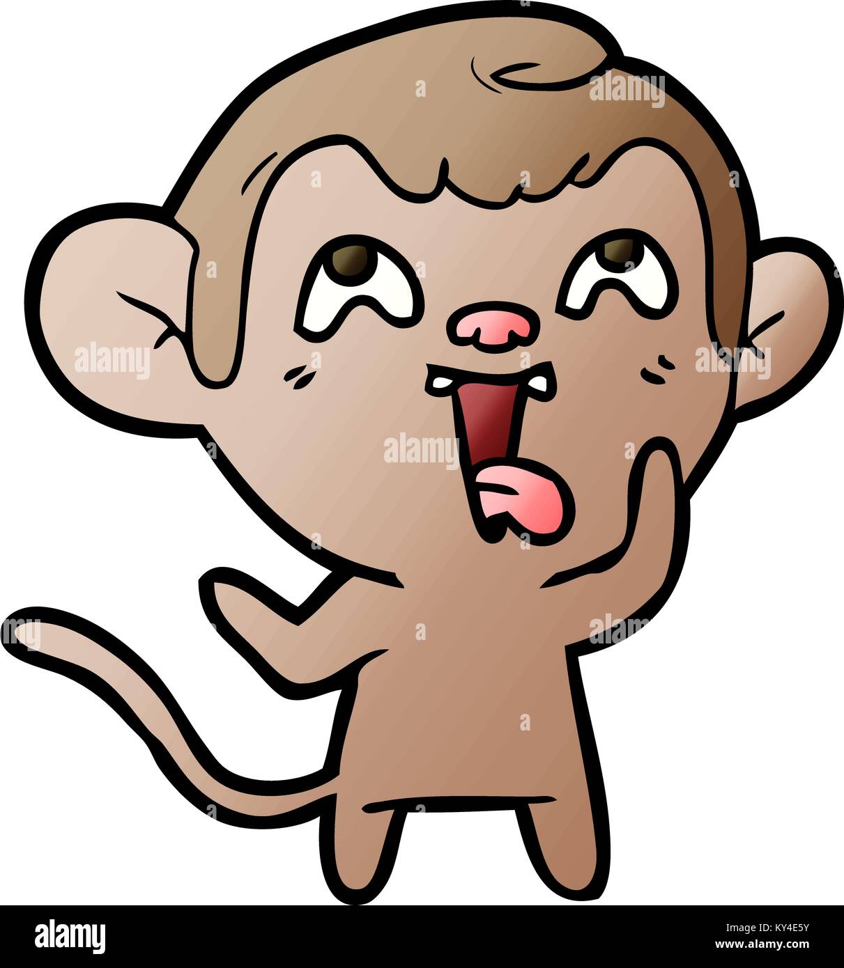 crazy cartoon monkey Stock Vector Image & Art - Alamy