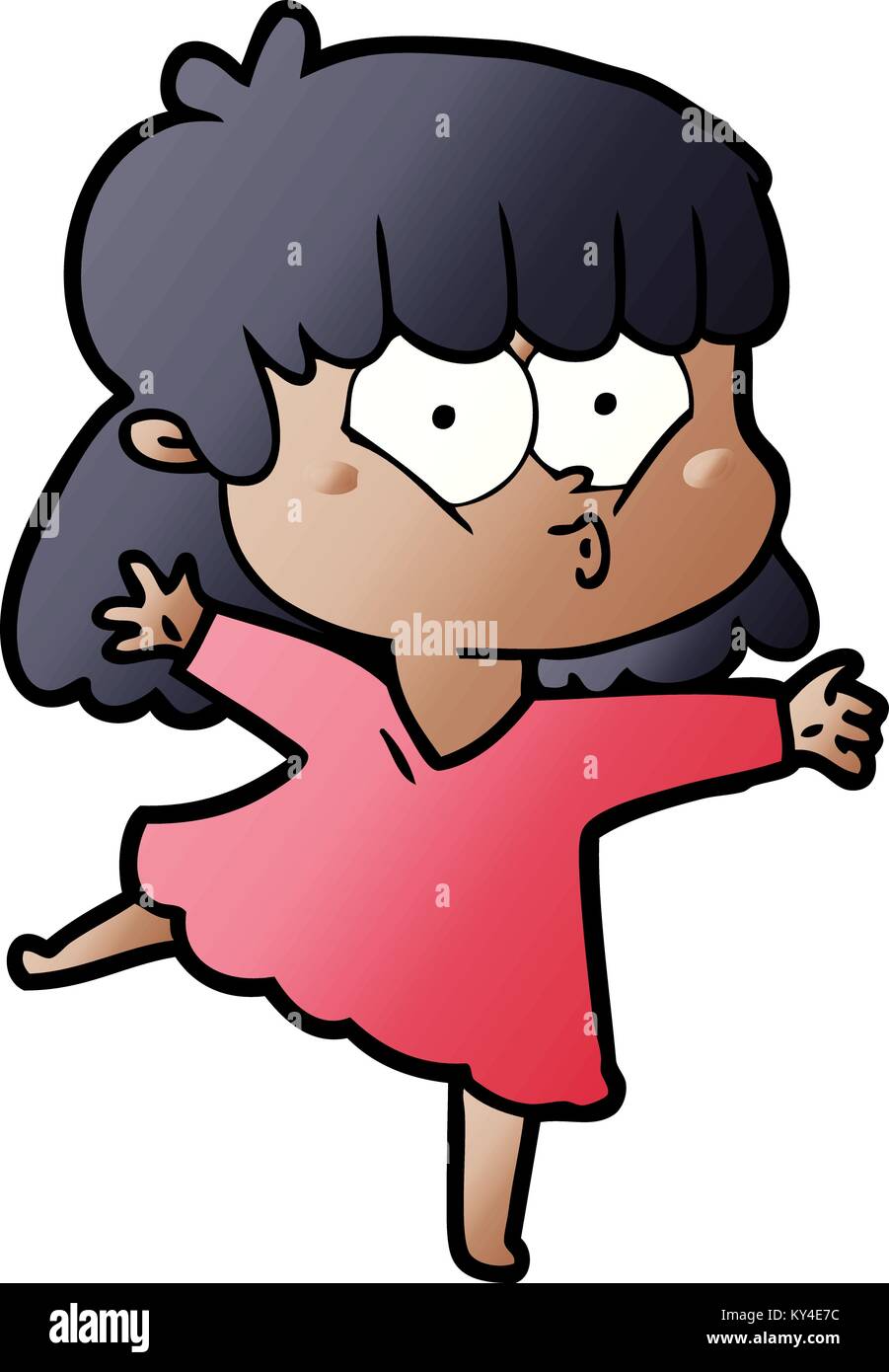cartoon whistling girl Stock Vector Image & Art - Alamy