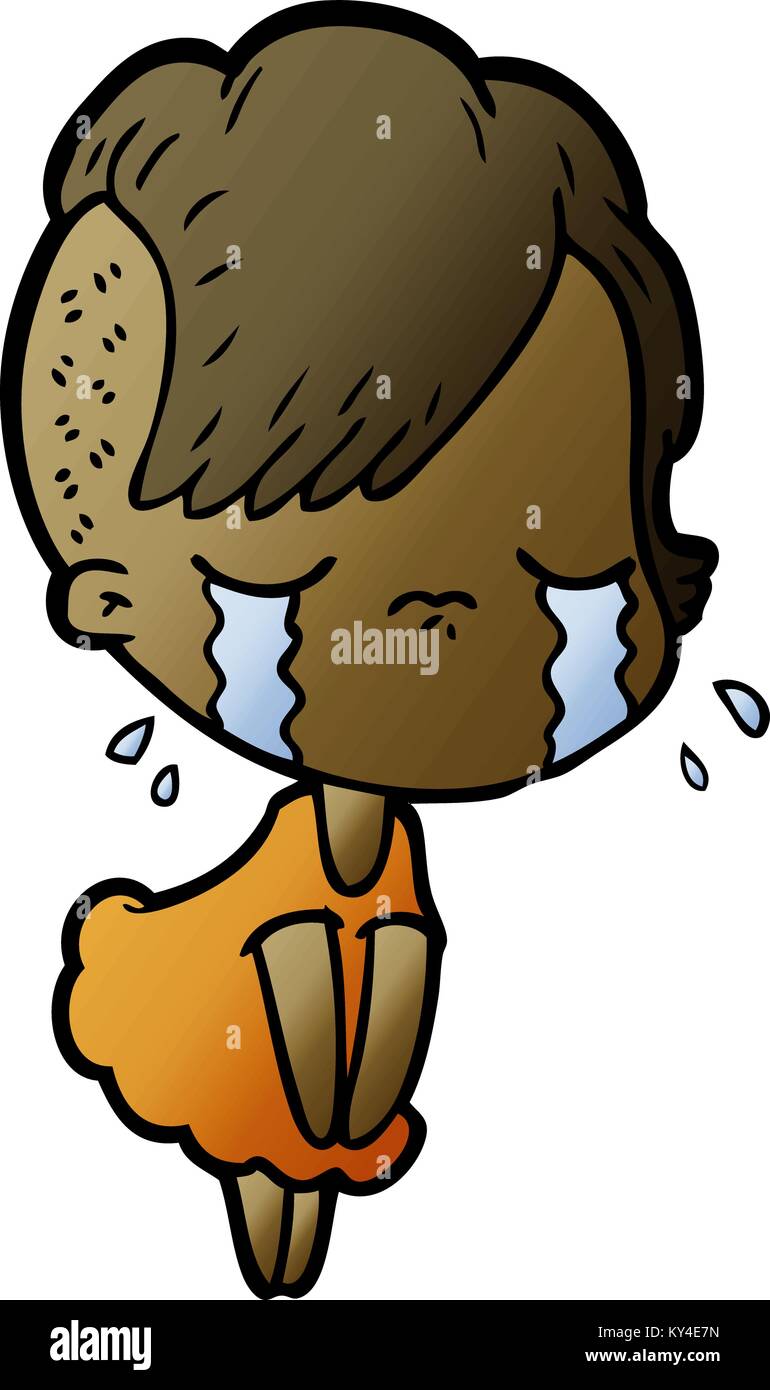 cartoon crying girl Stock Vector Image & Art - Alamy