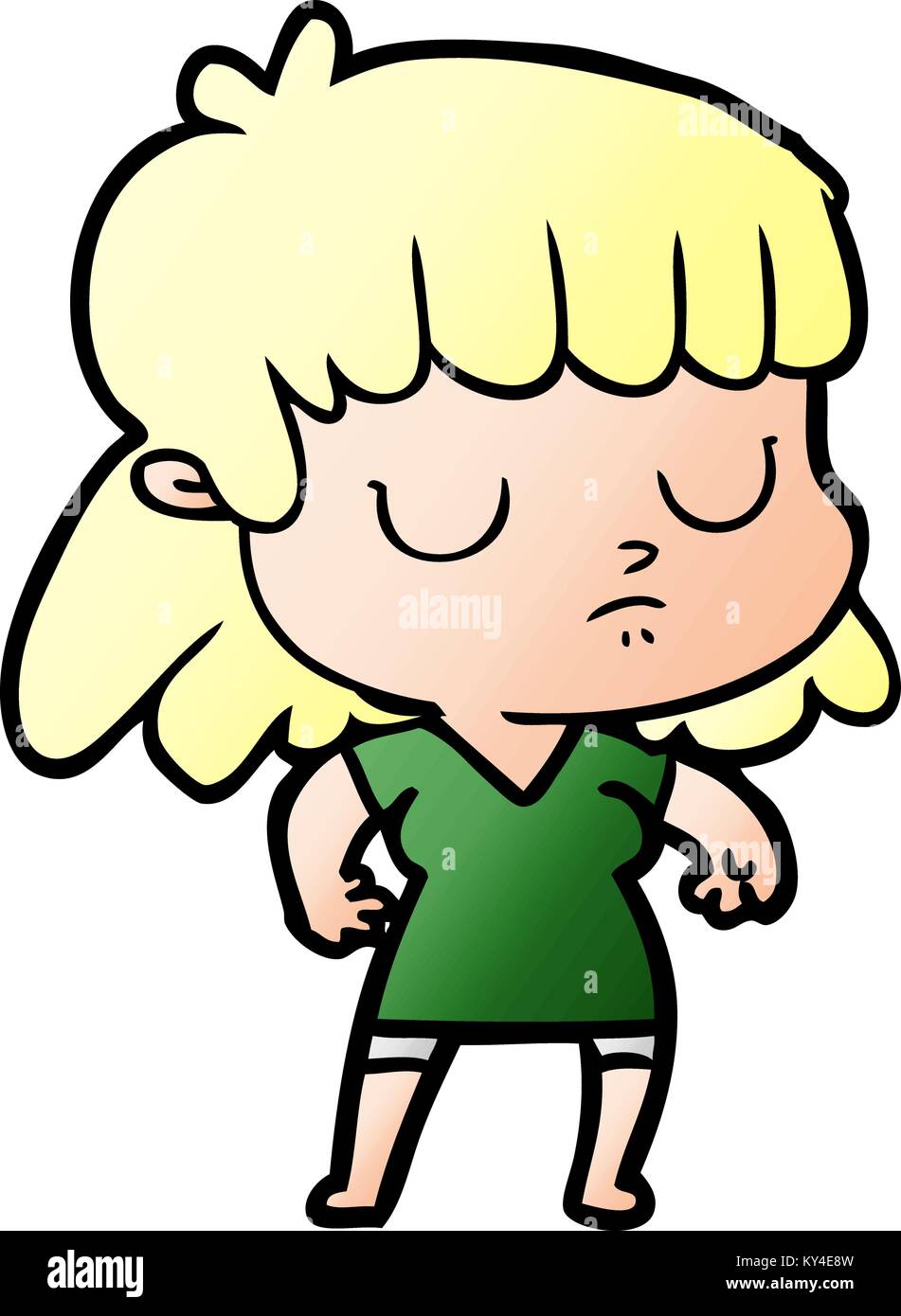 cartoon indifferent woman Stock Vector Image & Art - Alamy