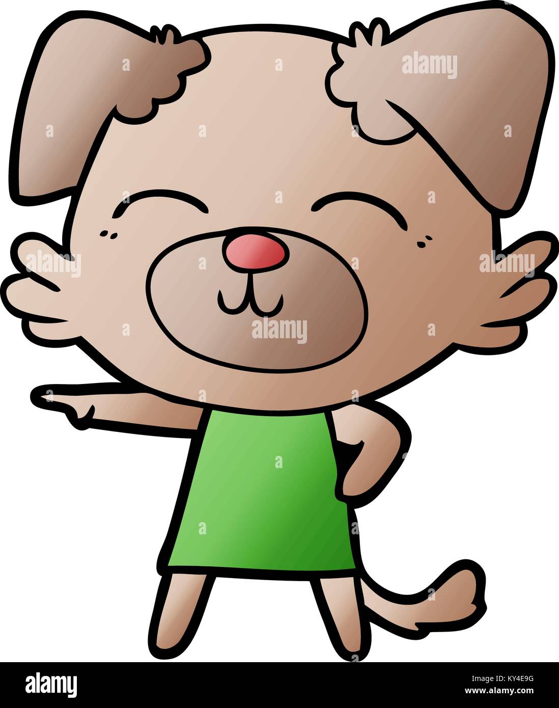 cartoon dog in dress pointing Stock Vector Image & Art - Alamy