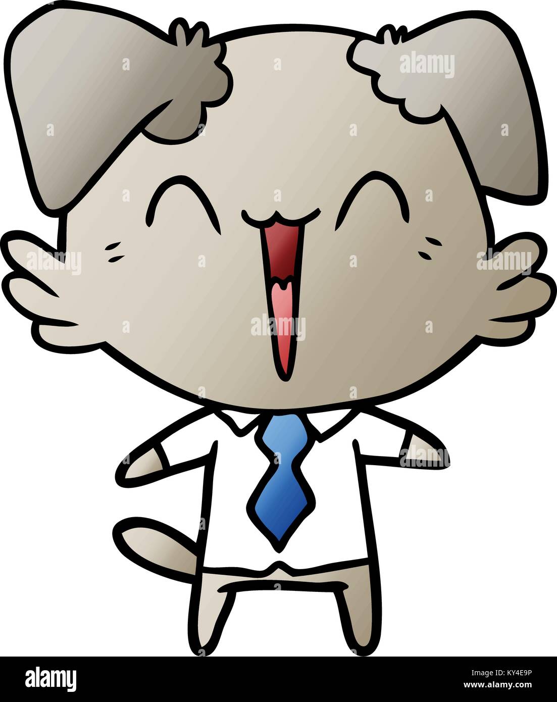 happy office dog cartoon Stock Vector Image & Art - Alamy