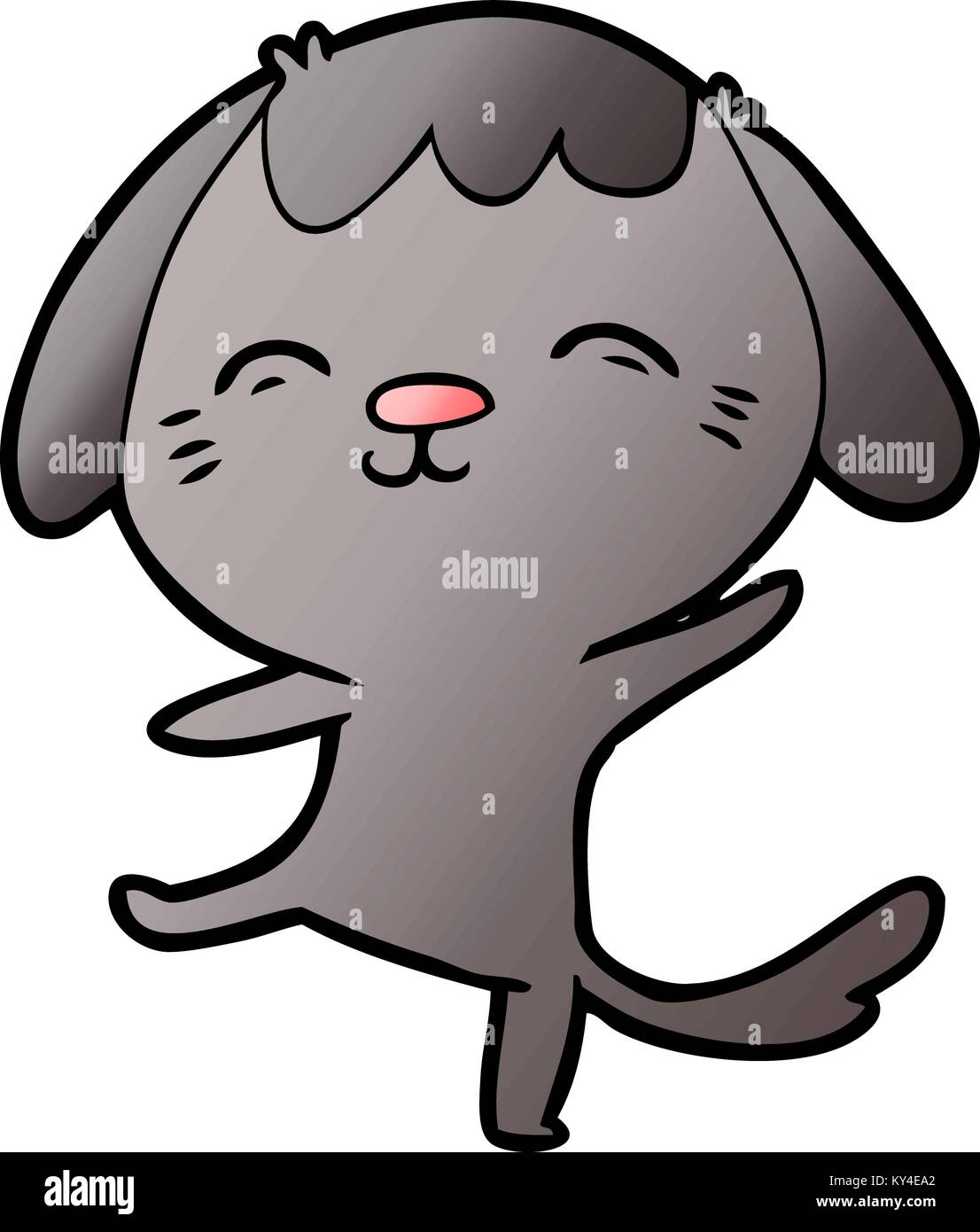 happy cartoon dancing dog Stock Vector Image & Art - Alamy