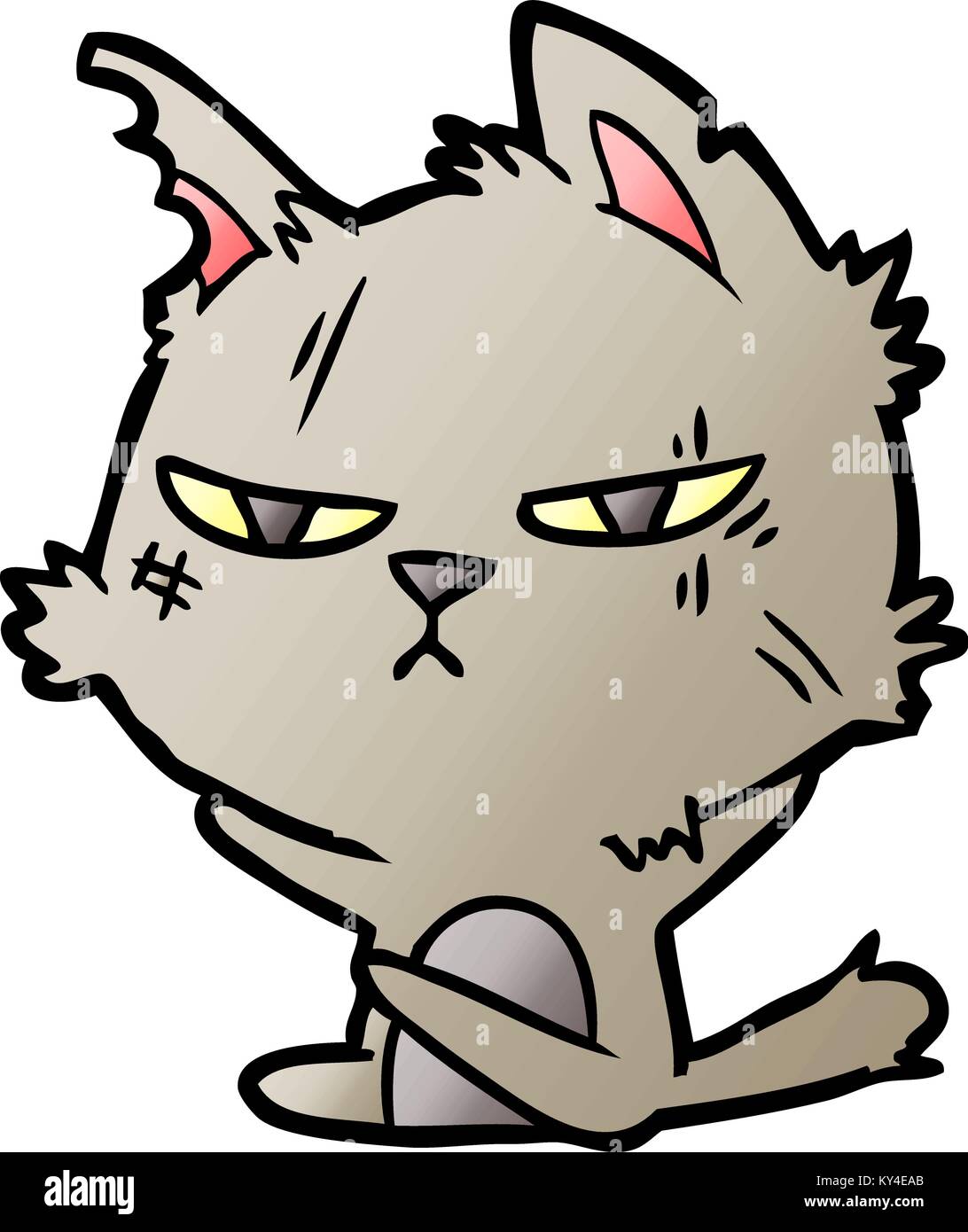 tough cartoon cat Stock Vector Image & Art - Alamy