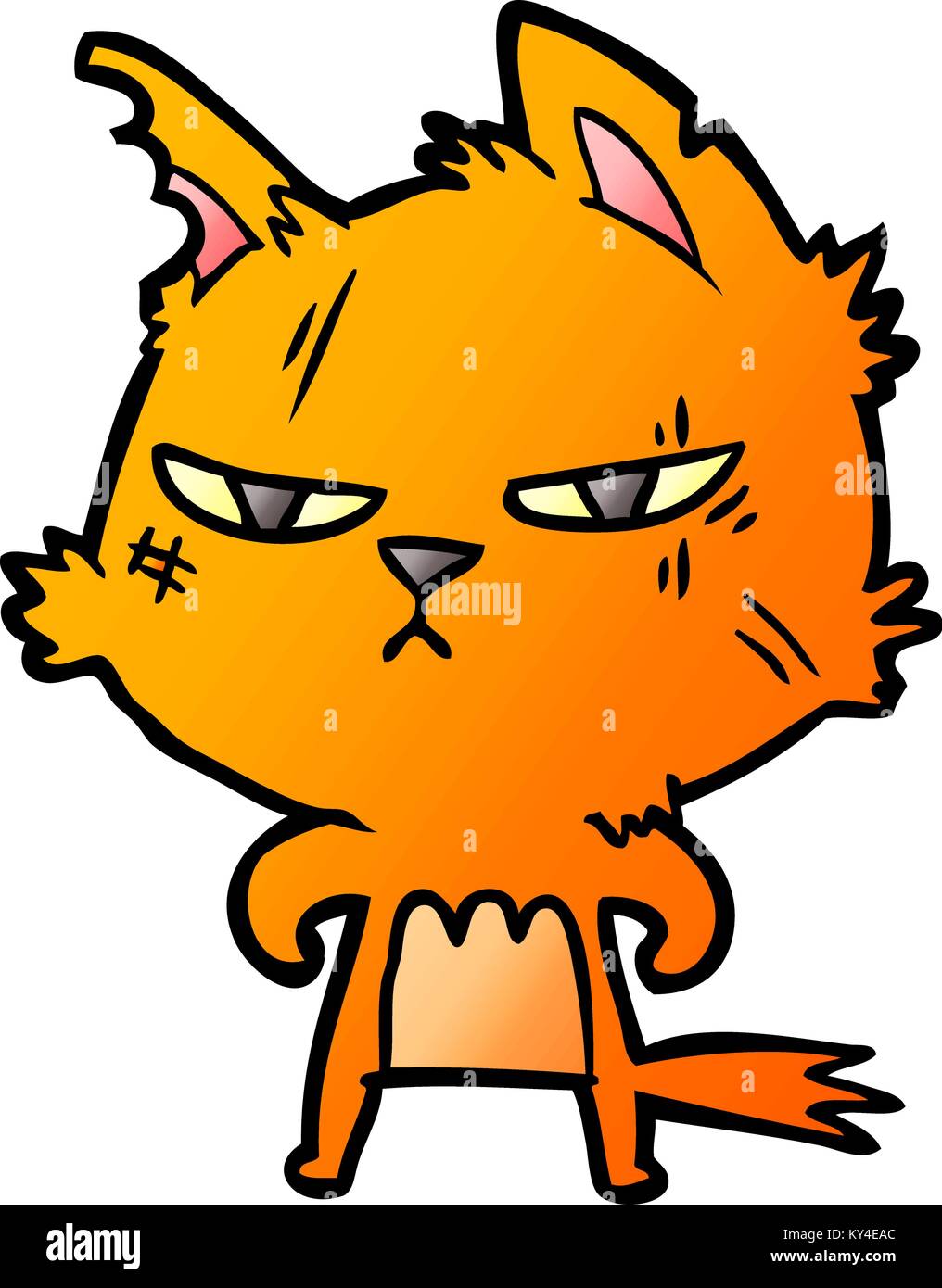 tough cartoon cat Stock Vector Image & Art - Alamy