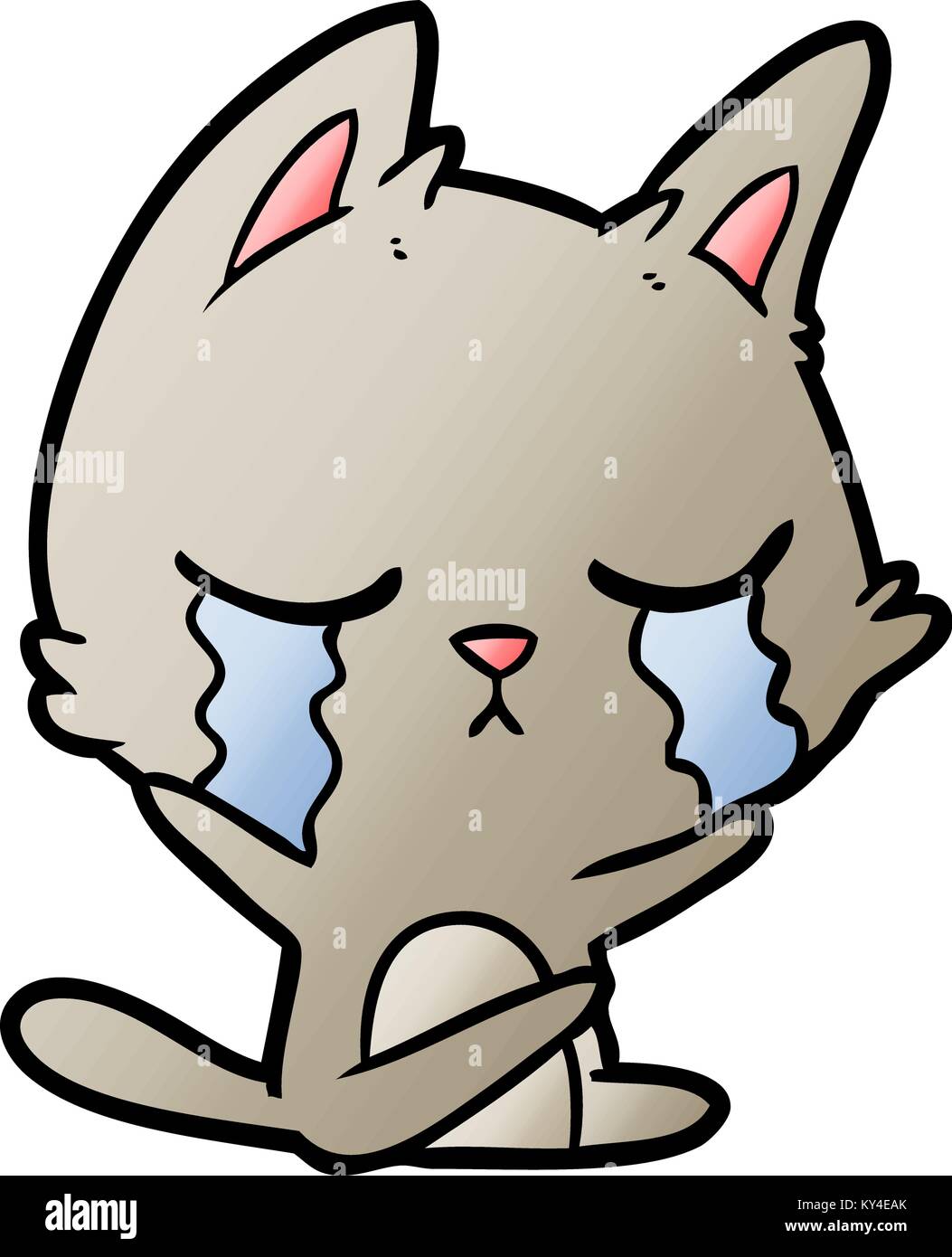 crying cartoon cat Stock Vector Image & Art - Alamy