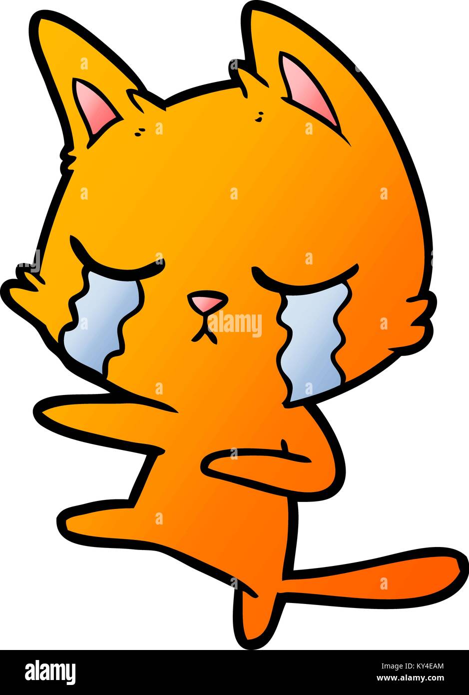 crying cartoon cat dancing Stock Vector Image & Art - Alamy