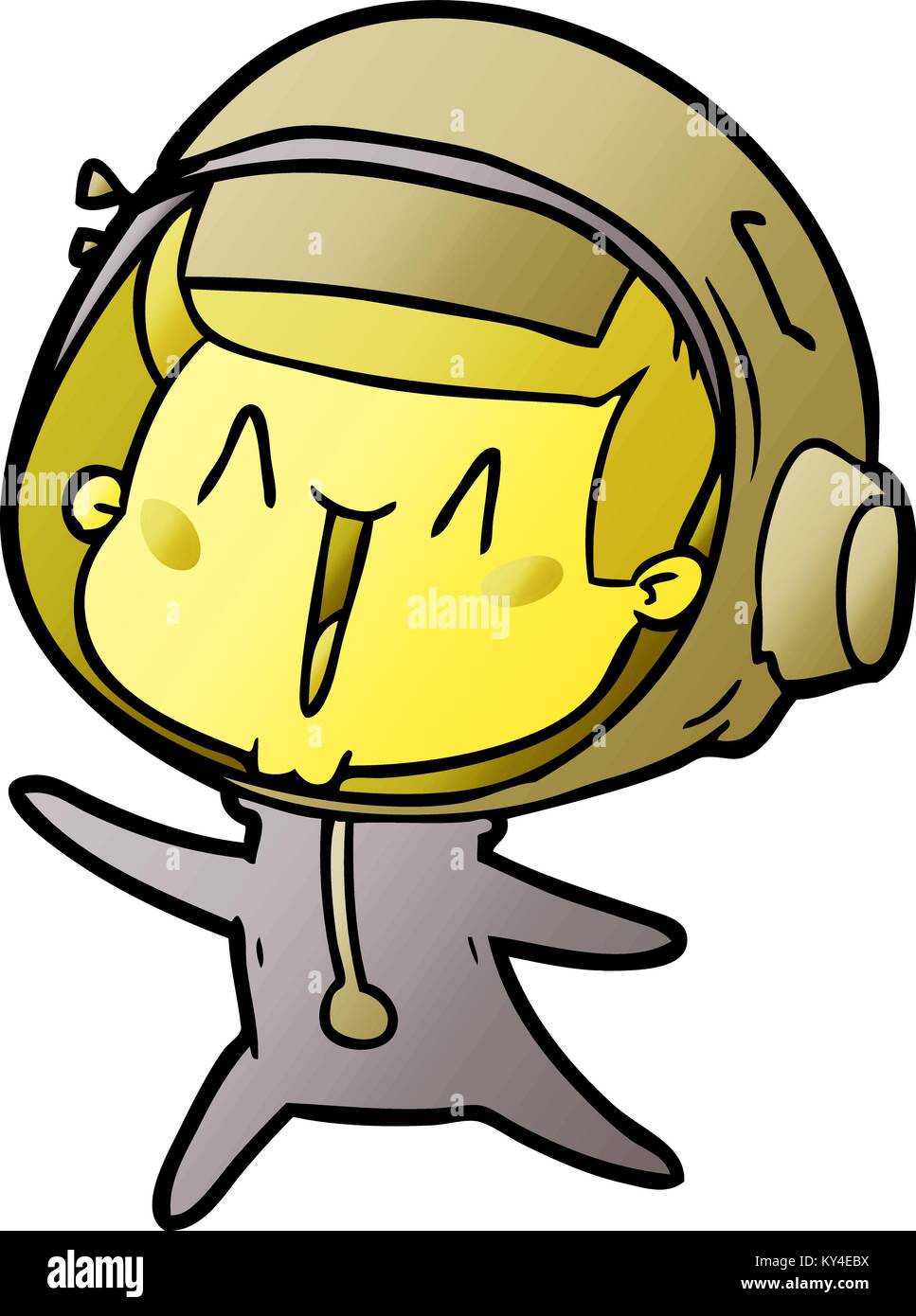 happy cartoon astronaut leaping Stock Vector Image & Art - Alamy