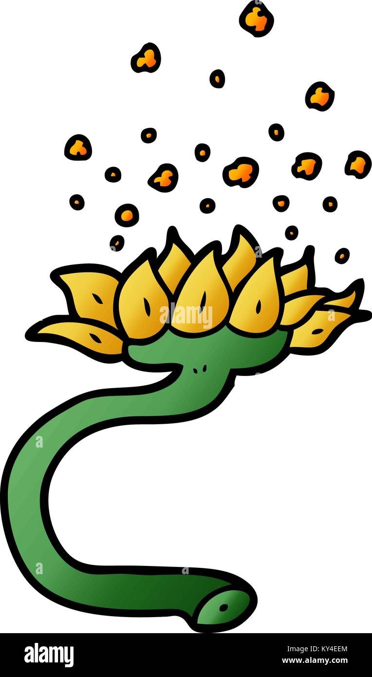 cartoon flower releasing pollen Stock Vector Image & Art - Alamy