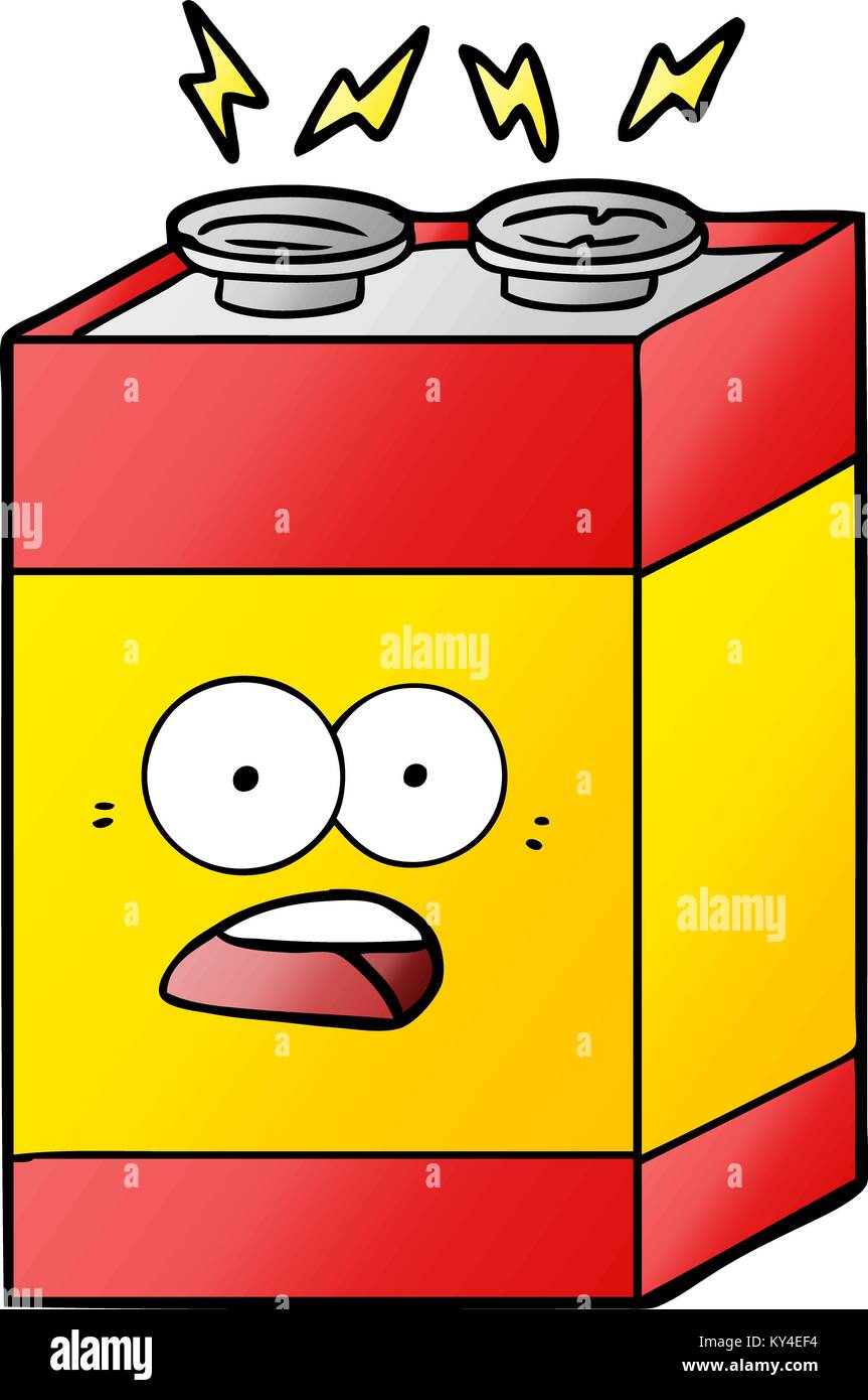 cartoon shocked battery Stock Vector Image & Art - Alamy