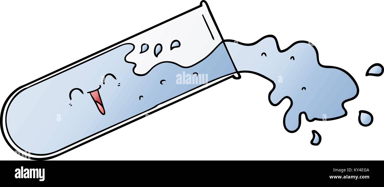 cartoon test tube spilling Stock Vector Image & Art - Alamy